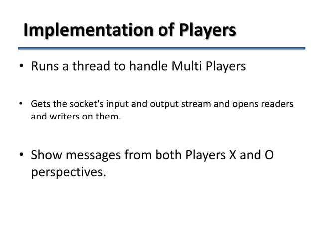 Multiplayer Java Game | PPT