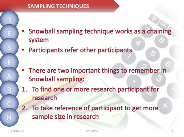 Sampling methods- Random, Systematic and Snowball | PPTX