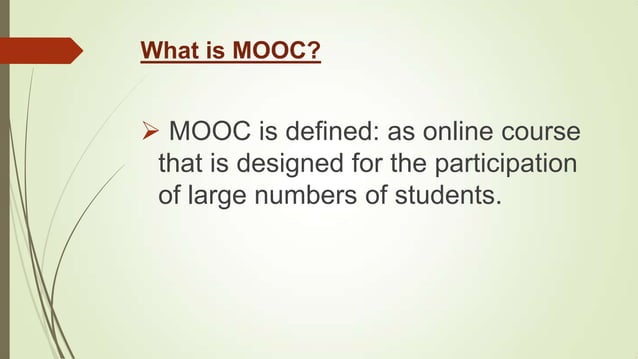 MOOCs | PPT