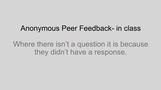 Anonymous Peer Feedback | PPTX