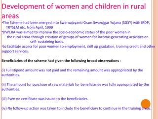 Developmental Programmes for women | PPT