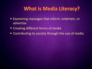 Media Literacy Presentation | PPT