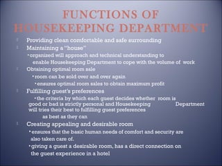 Chapter 1 : Introduction of Housekeeping Department | PPT