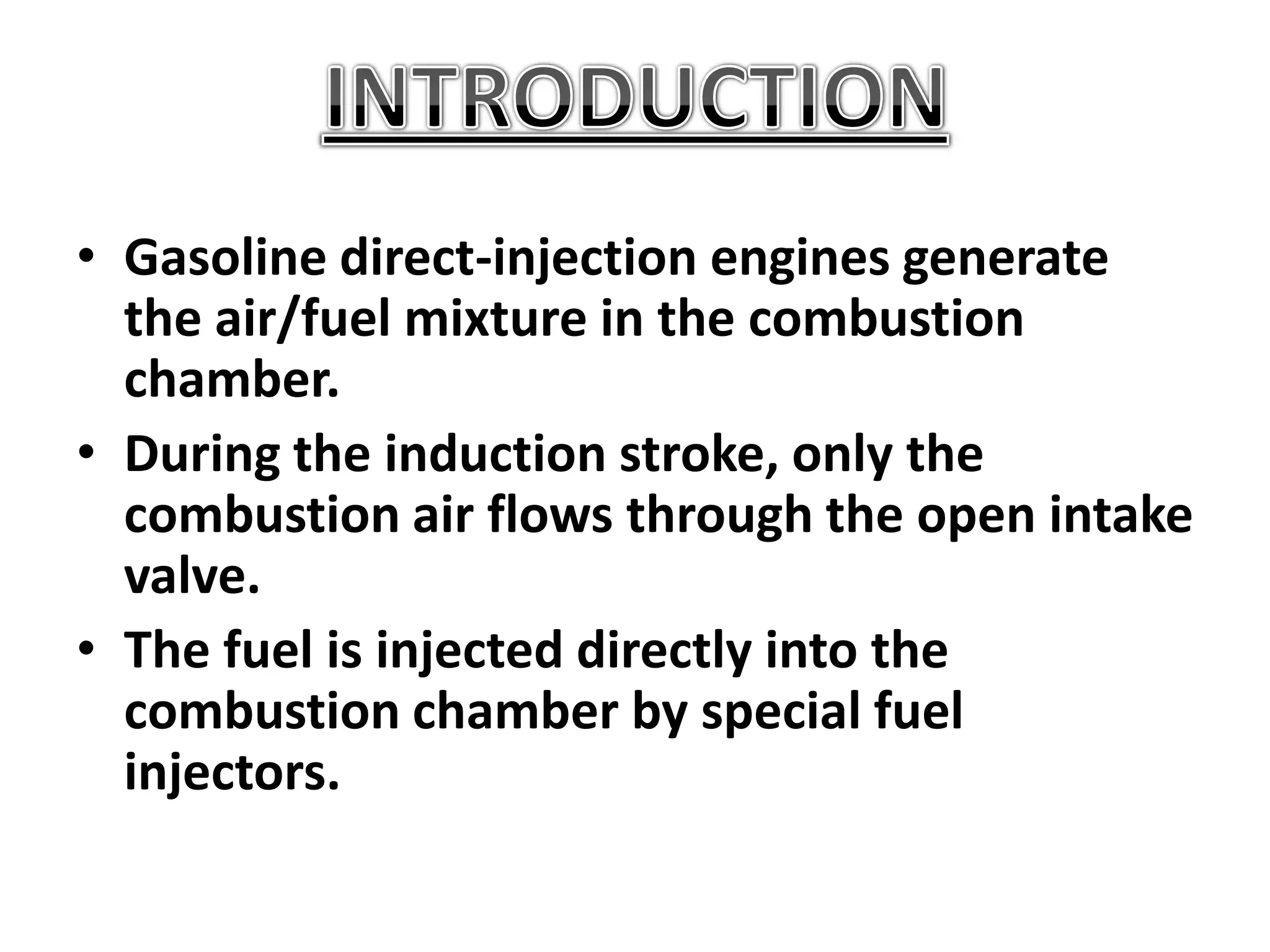 Gasoline Direct-Injection Engines (GDI) | PPTX