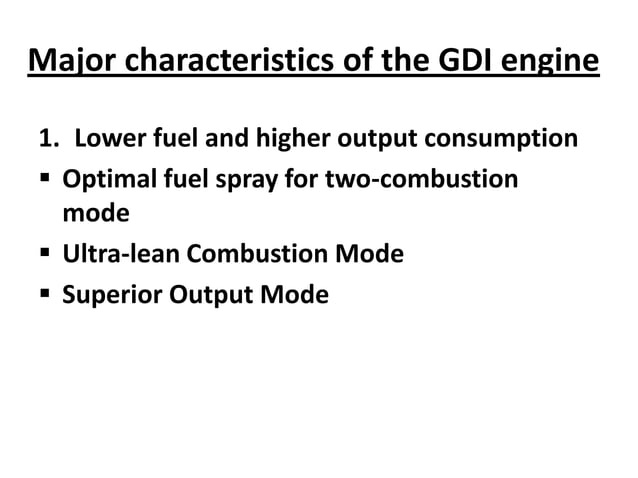 Gasoline Direct-Injection Engines (GDI) | PPTX | Green Vehicles | Auto Type
