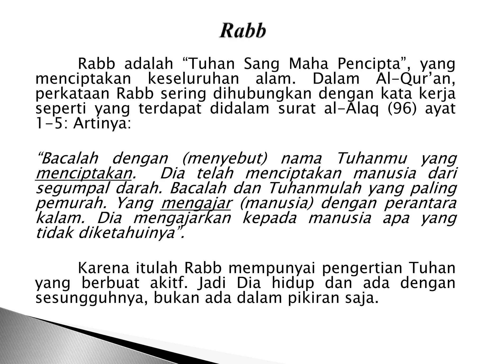 Konsep Ketuhanan Dalam Islam | PPTX