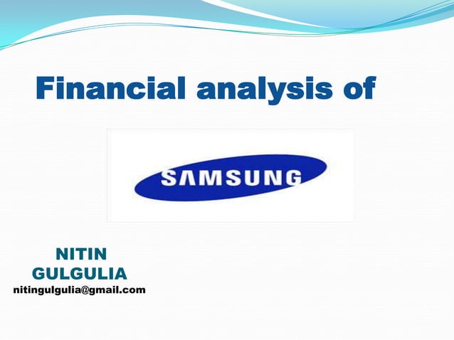 financial analysis of Samsung electronic | PPTX