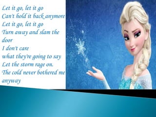 Let it go Lyrics - idina menzel | PPTX
