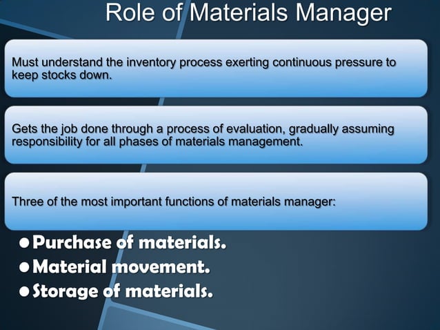 Material management on construction site | PPTX
