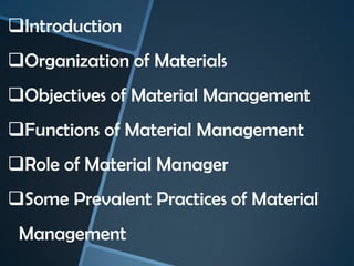 Material management on construction site | PPTX