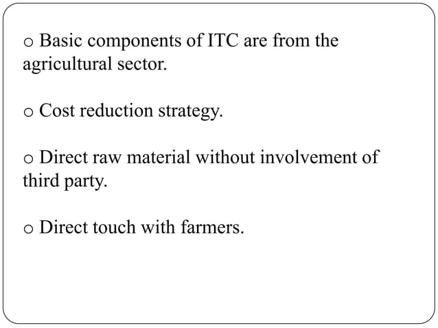 ITC MARKETING STRATEGIES | PPTX