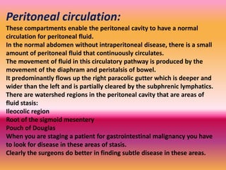 Presentation1.pptx imaging of the peritoneum and mesentry. | PPTX