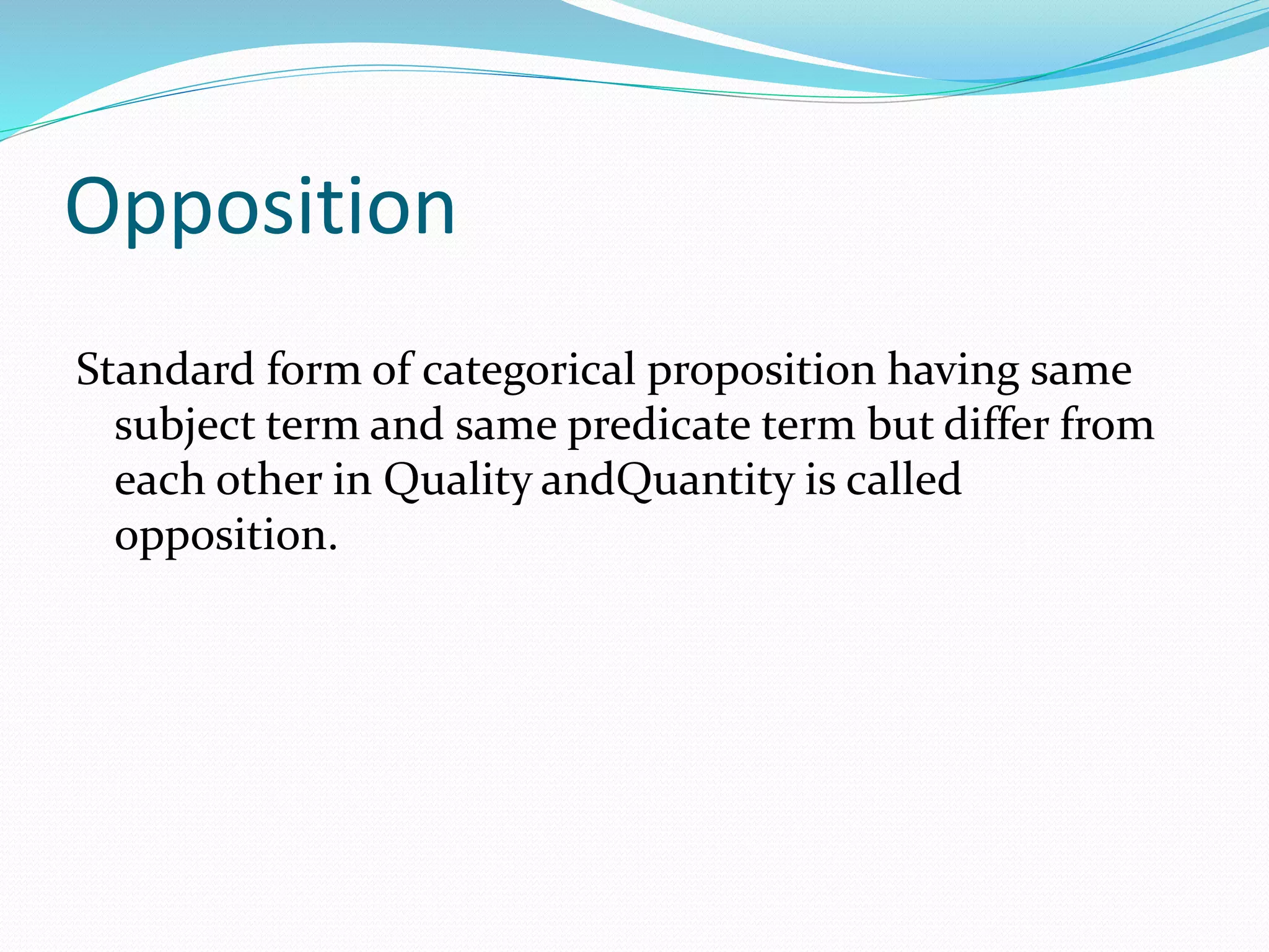 Traditional Square of opposition | PPTX