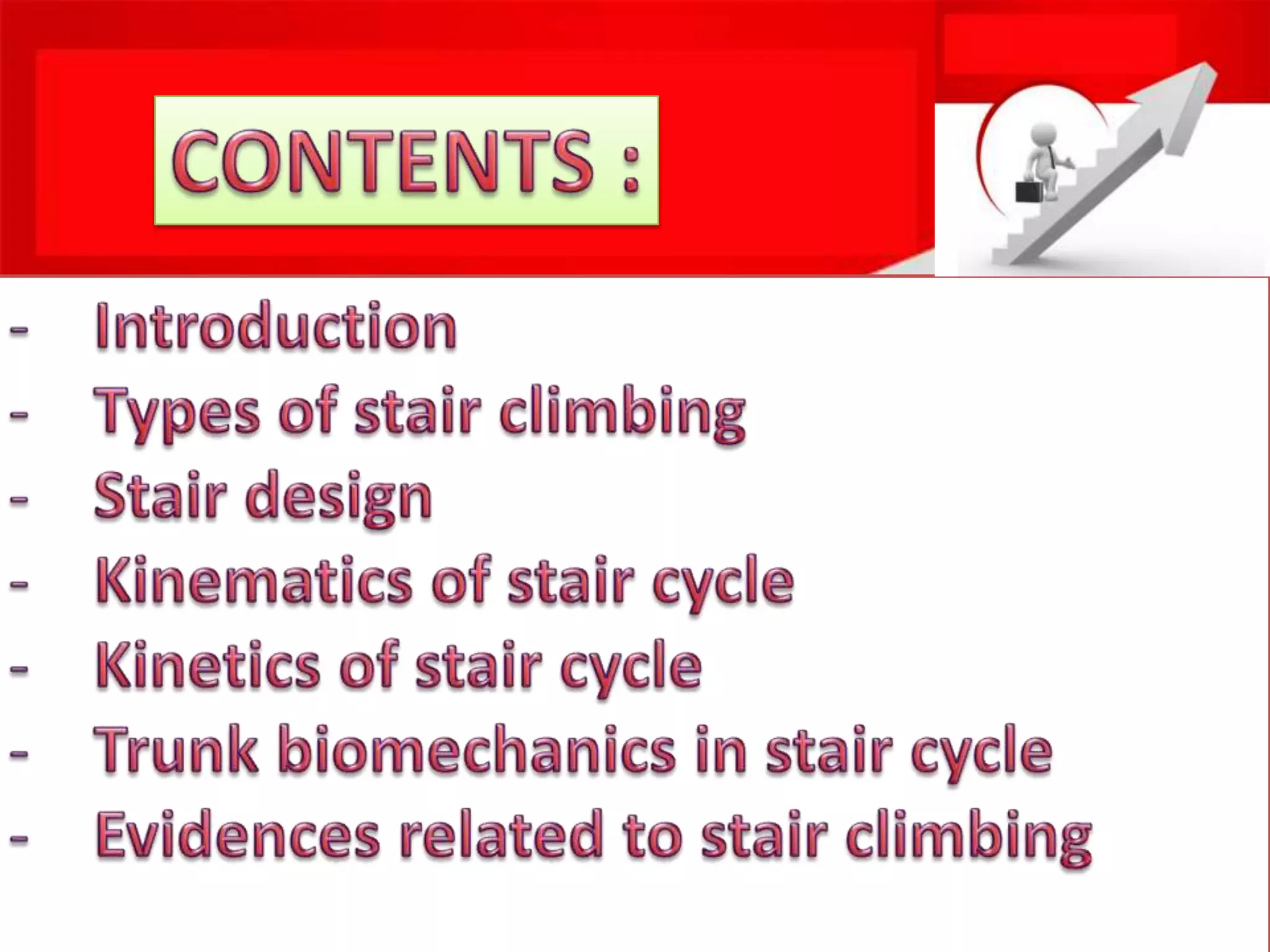 biomechanics of stair climbing | PPTX