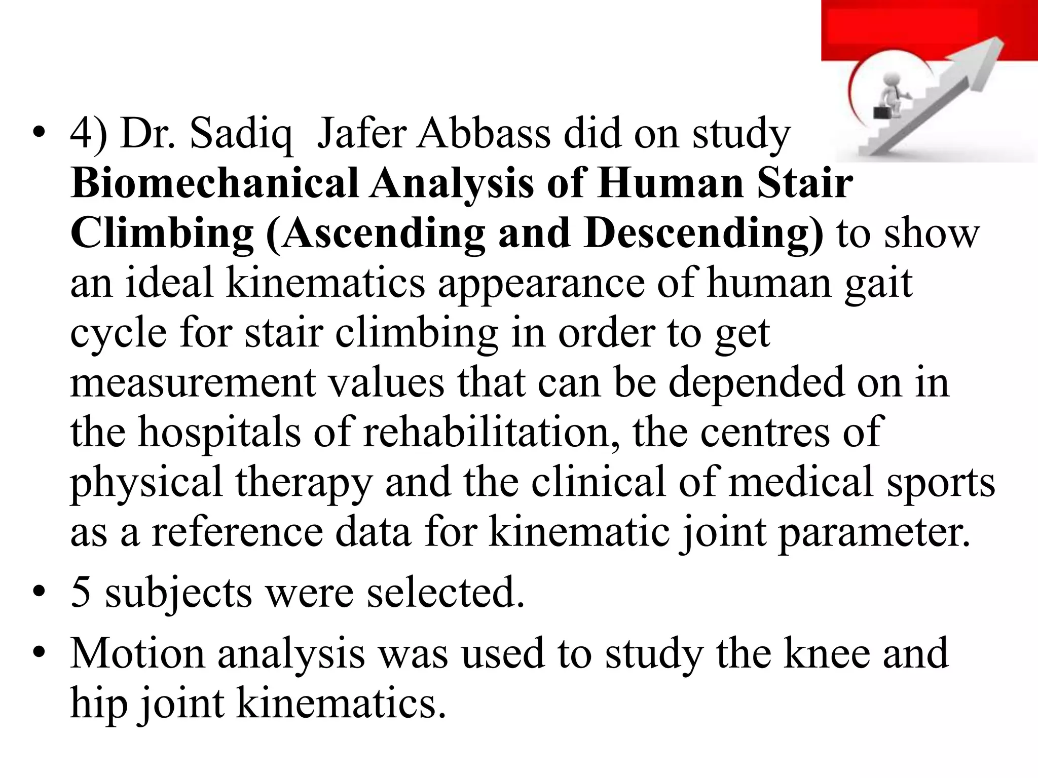 biomechanics of stair climbing | PPTX