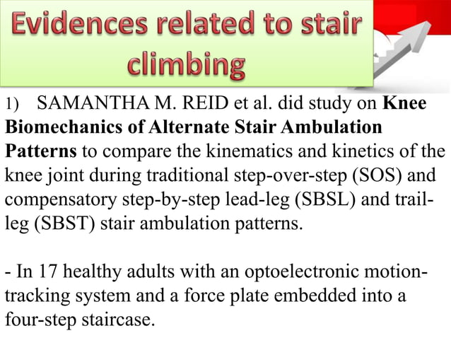 biomechanics of stair climbing | PPTX