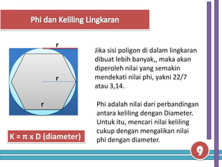 keliling lingkaran dan phi | PPTX