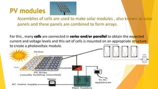 Solar energy and PV cells | PPTX