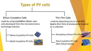 Solar energy and PV cells | PPTX