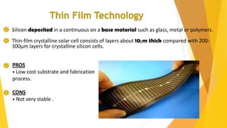 Solar energy and PV cells | PPTX