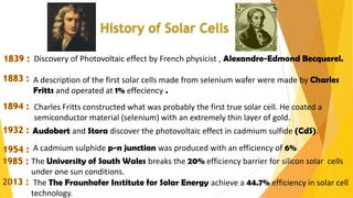 Solar energy and PV cells | PPTX | Chemistry | Science