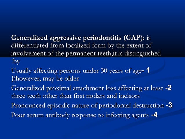Aggressive Periodontitis | PPT