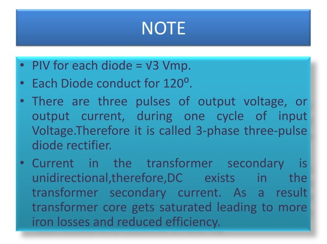 3 phase diode rectifiers/power electronics | PPTX | Consumer Electronics | Technology & Computing