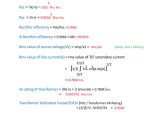3 phase diode rectifiers/power electronics | PPTX