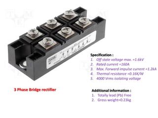 3 phase diode rectifiers/power electronics | PPTX