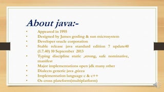 about java | PPTX