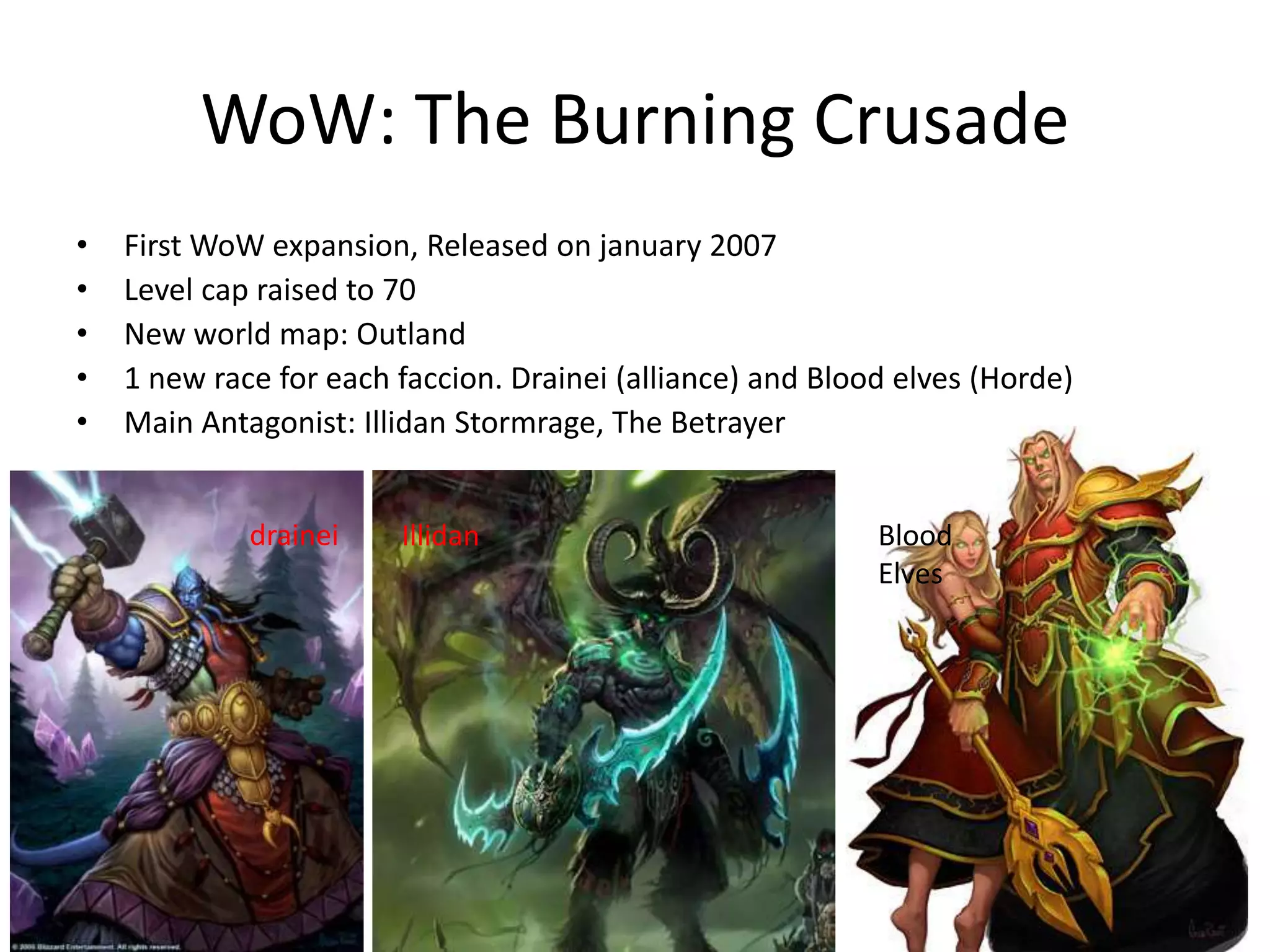 World of warcraft evolution | PPTX