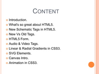 HTML5 Tutorial | PPT