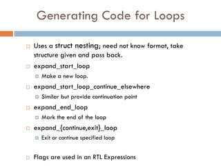 GCC RTL and Machine Description | PPTX