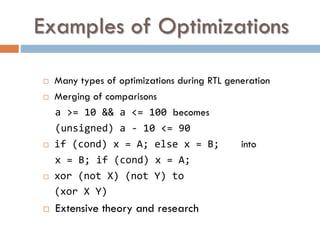 GCC RTL and Machine Description | PPTX