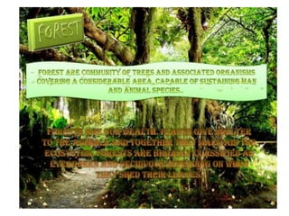 CONSERVATION OF FOREST AND WILDLIFE | PPTX