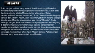 PERADABAN SUKU AZTEC SMAN 1 GLAGAH | PPT