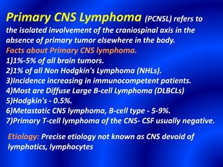 Presentation1.pptx, imaging modalities of intra cerebral lymphoma. | PPT