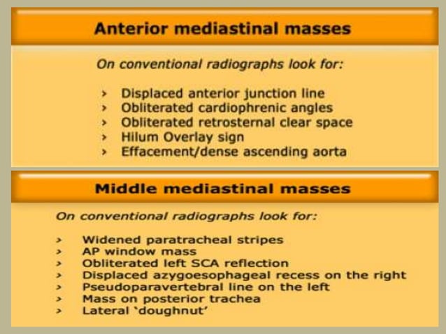 Presentation1.pptx radiological imaging of mediastinal masses . | PPTX