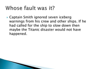 TITANIC'S ETHICAL CASE STUDY | PPTX