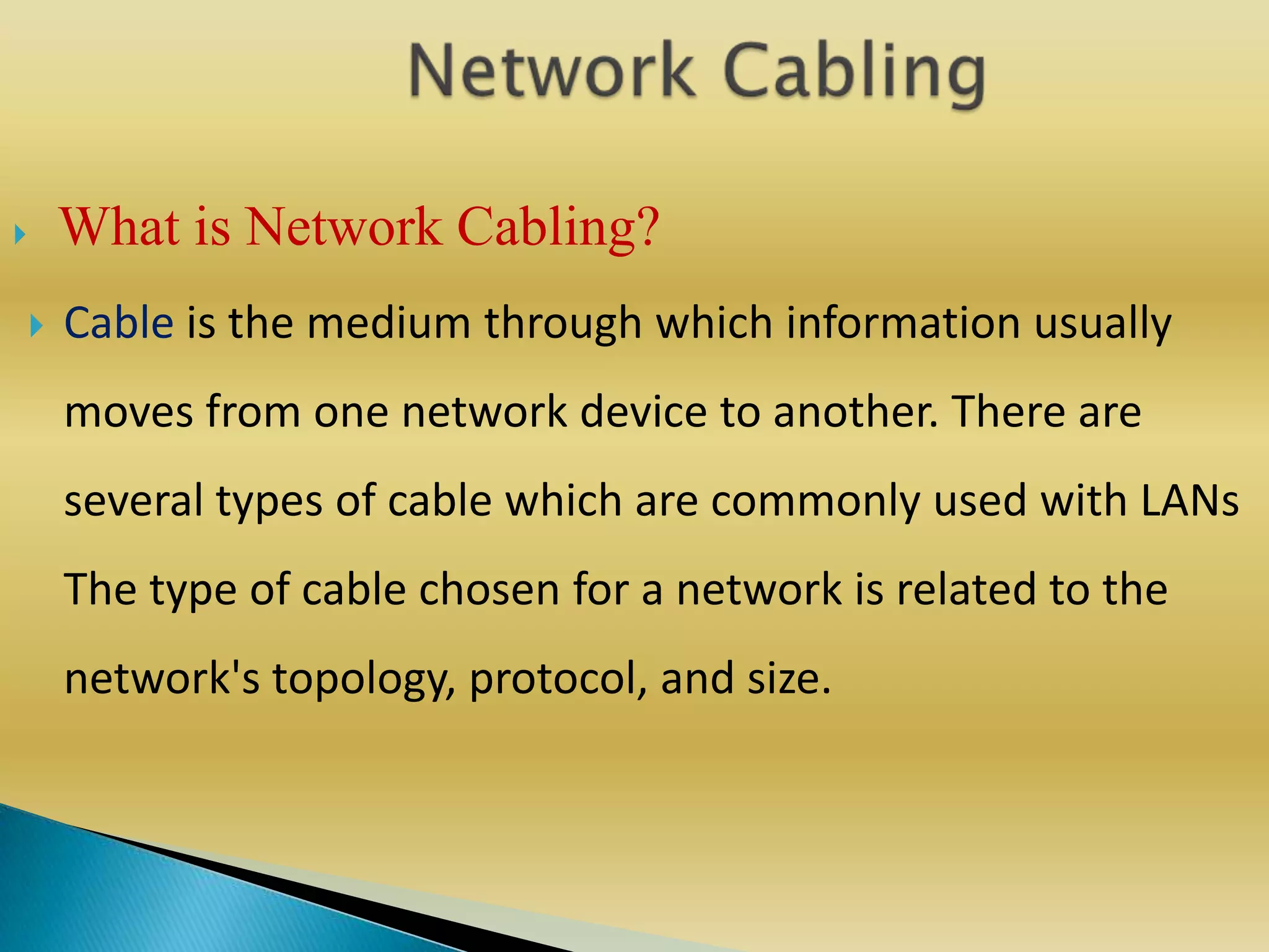 network cabling | PPTX