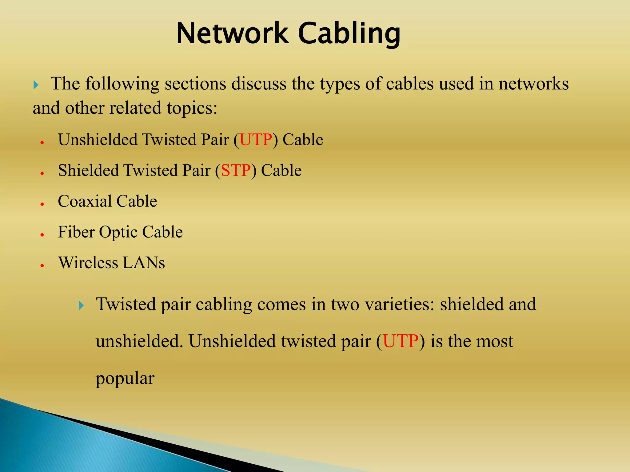 network cabling | PPTX