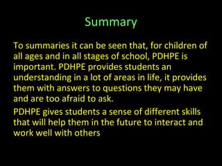 PDHPE Presentation | PPT