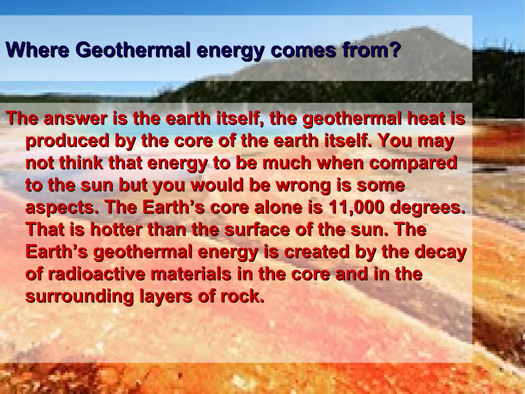 Presentation - Geothermal Energy . | PPT