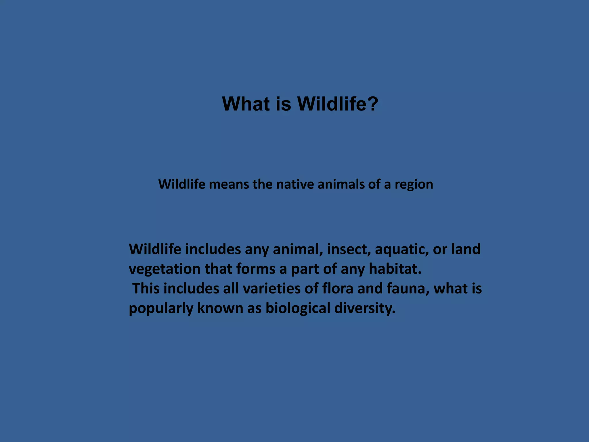 A BRIEF OVERVIEW ON WILDLIFE MANAGEMENT | PPTX