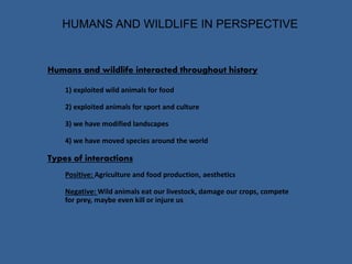 A BRIEF OVERVIEW ON WILDLIFE MANAGEMENT | PPTX