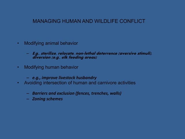 A BRIEF OVERVIEW ON WILDLIFE MANAGEMENT | PPTX | Environment | Science