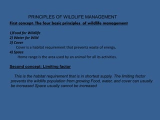 A BRIEF OVERVIEW ON WILDLIFE MANAGEMENT | PPTX