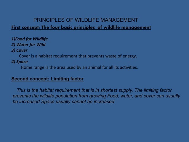A BRIEF OVERVIEW ON WILDLIFE MANAGEMENT | PPTX | Environment | Science
