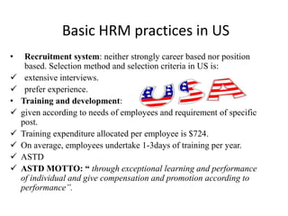 HRM IN USA | PPTX