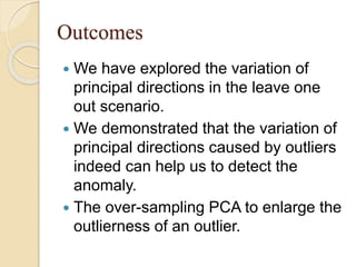 Anomaly Detection Via PCA | PPTX